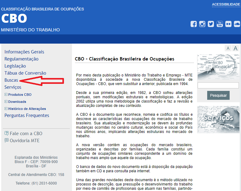 Como consultar o CBO